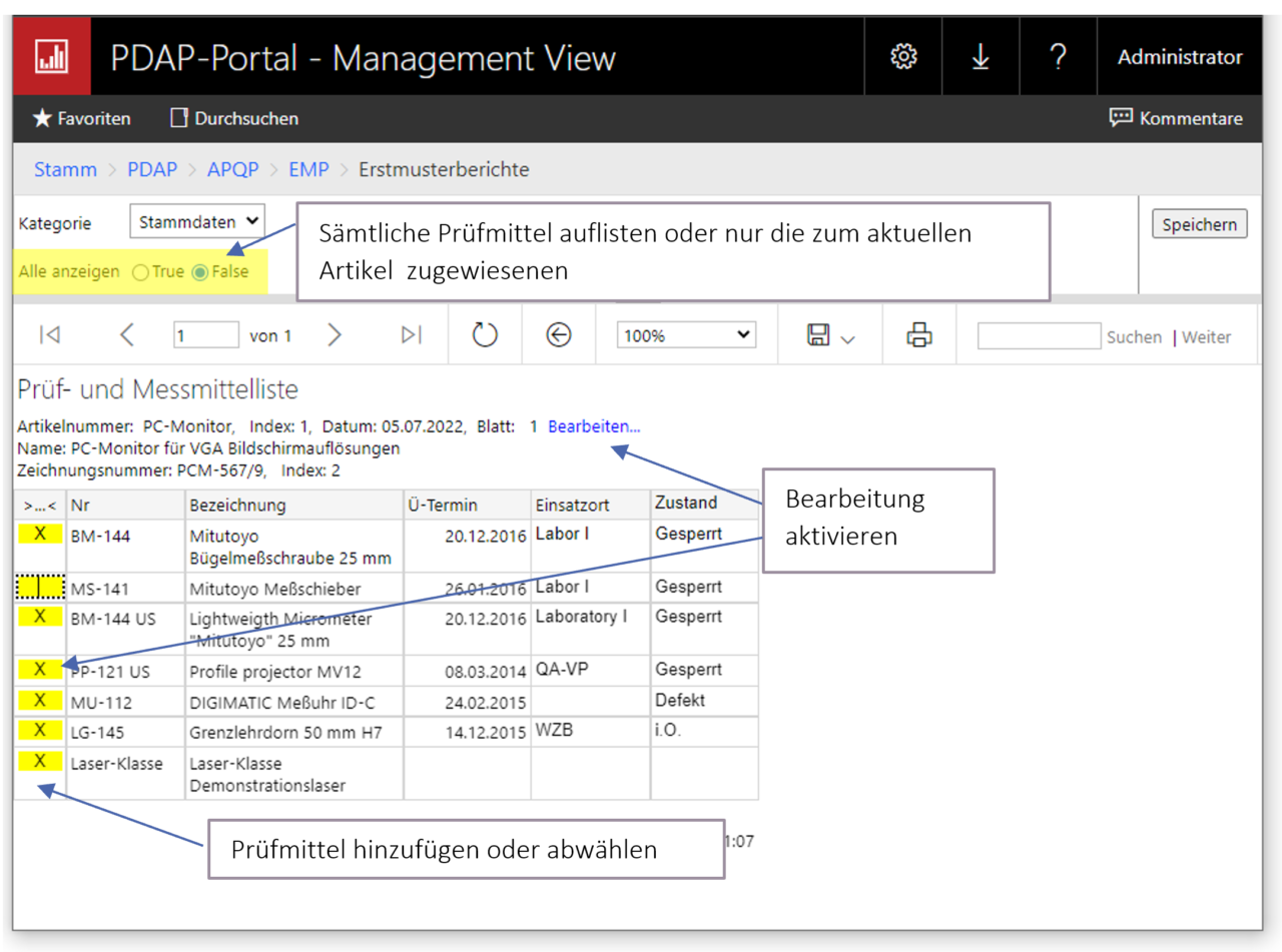 Erstmusterprüfbericht EMPB VDA-2-2020 angelehnt – PDAP ...