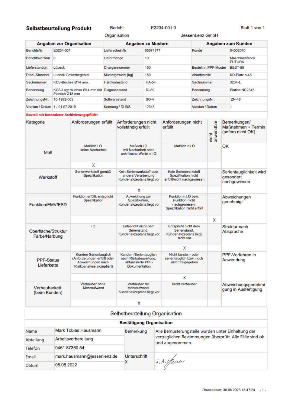 Erstmusterprüfbericht EMPB VDA-2-2020 angelehnt – PDAP ...
